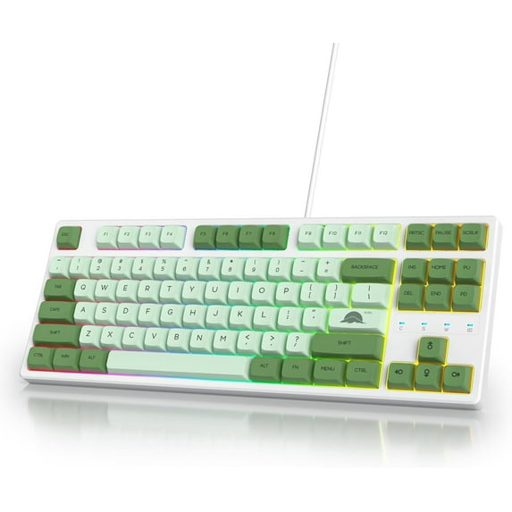 RREGER-75 Percent Mechanical Gaming Keyboard 87 Keys Matcha Keyboard 75 ...