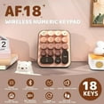 RREGER-AF18 Wireless Numeric Keypad, 2.4G USB Wireless Connection ...