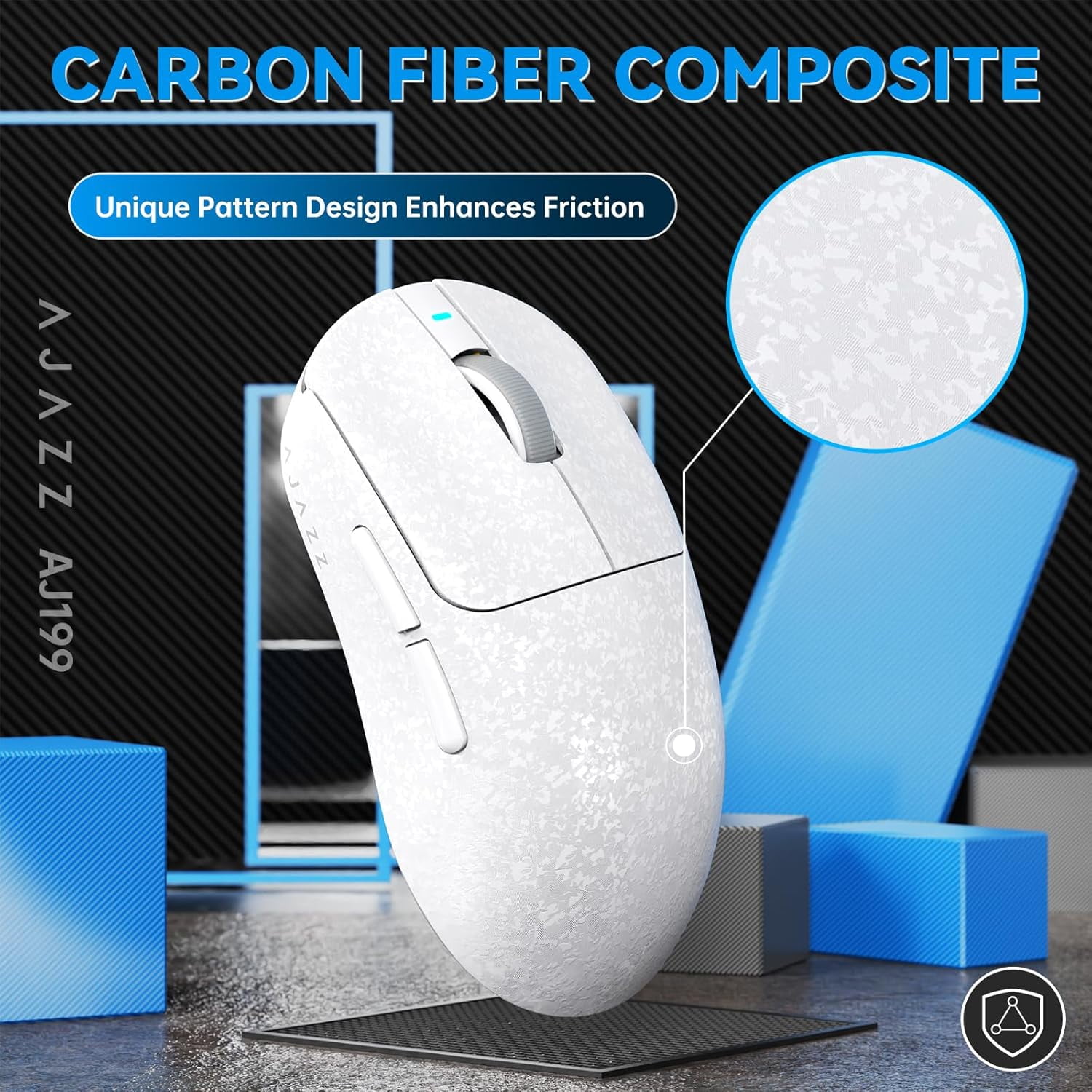 RREGER-AJ199 Wireless Gaming Mouse Ultra-Lightweight 55g Tri-Mode ...