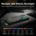 RREGER-AK96 Mechanical Gaming Keyboard, Full Keys LED Backlit ...