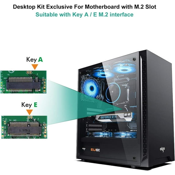 RREGER-AX210 WiFi 6E Desktop Kit, Expand to Tri-Band 6GHz/5GHz/2.4GHz M ...