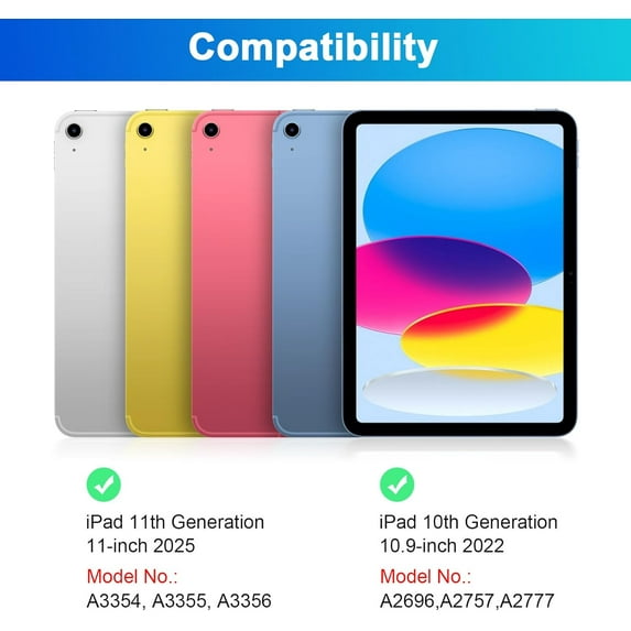 RREGER-Bluetooth Keyboard Case with Mouse for iPad 11th Gen. (A16) 11 ...