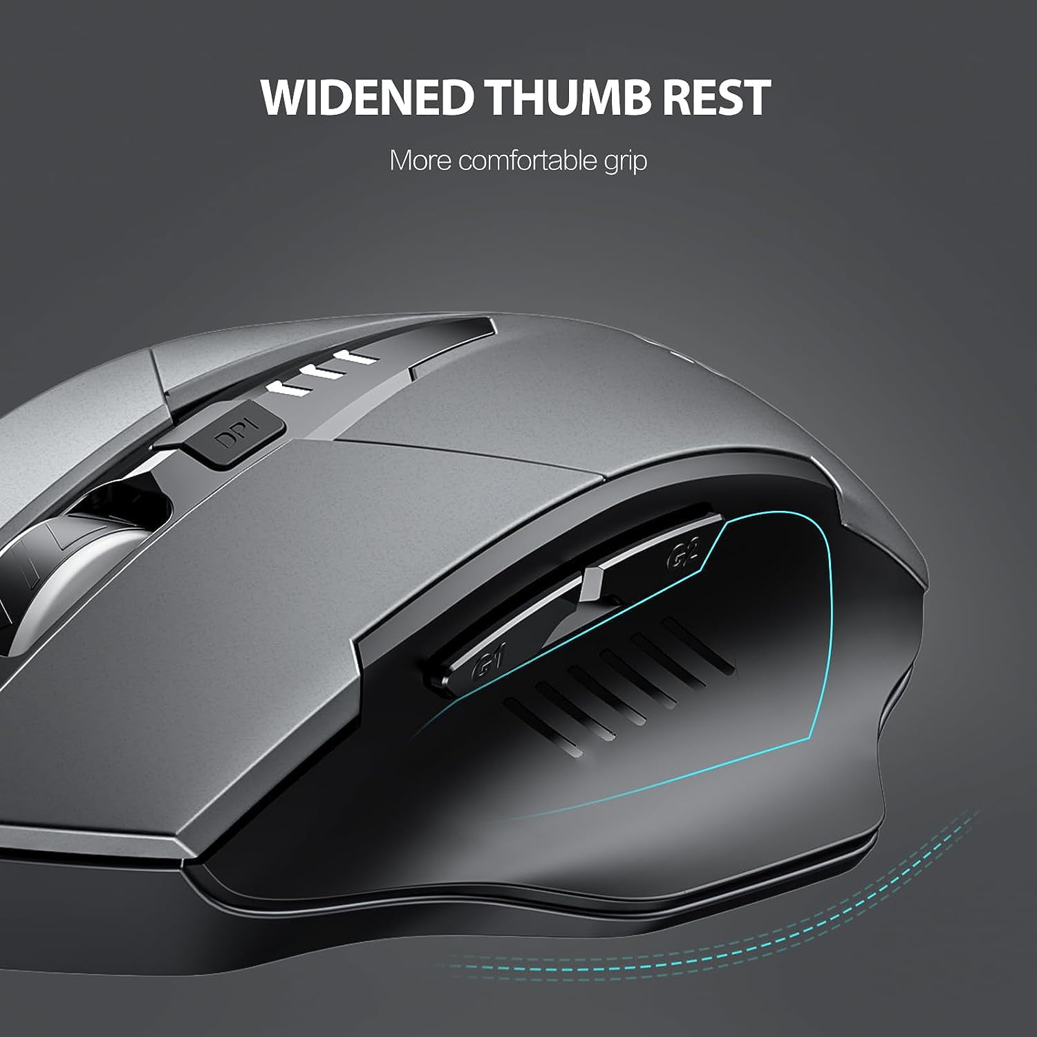 RREGER-Bluetooth Mouse Wireless, Tri-Mode, Upgraded Visible Battery ...