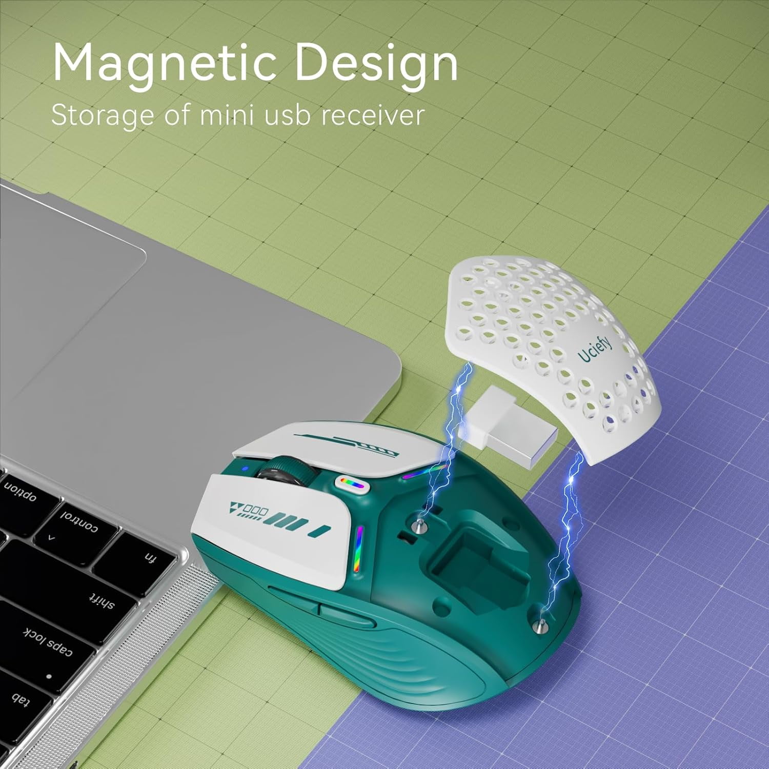 RREGER-Bluetooth Wireless Mouse, (BT5.0/5.1+2.4GHz) USB C Rechargeable ...