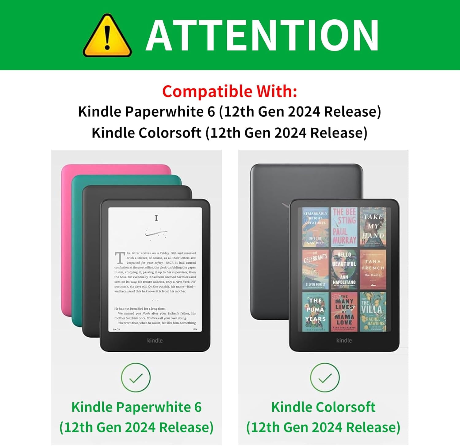 RREGER-Case for 7\u201d Kindle Paperwhite (12th Generation,2024 ...