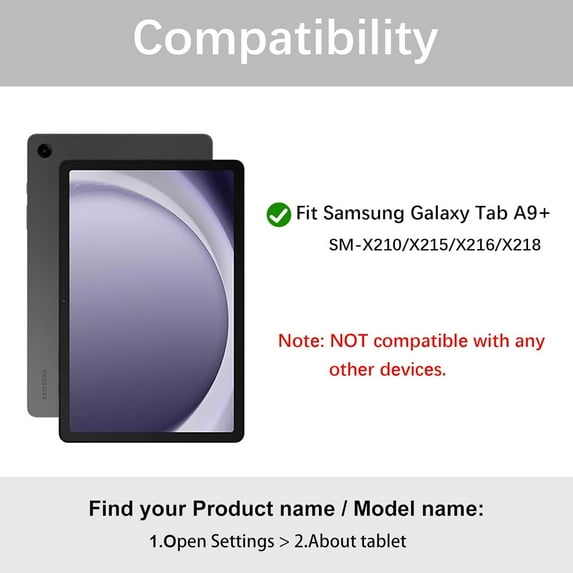 RREGER-Case with Keyboard for Samsung Galaxy Tab A9+ / A9 Plus 5G 2023 ...