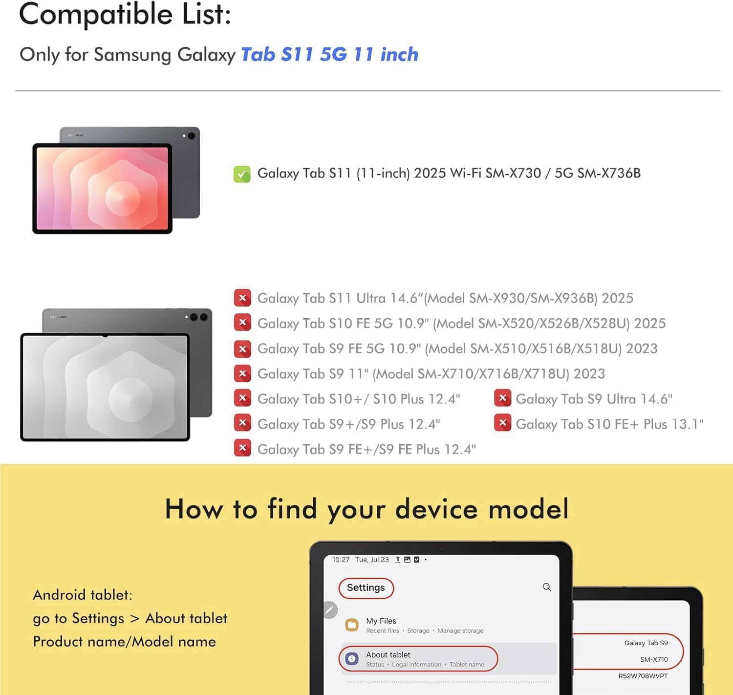 RREGER-Case for Samsung Galaxy Tab S11 11 Inch 2025(SM-X730/SM-X736B ...