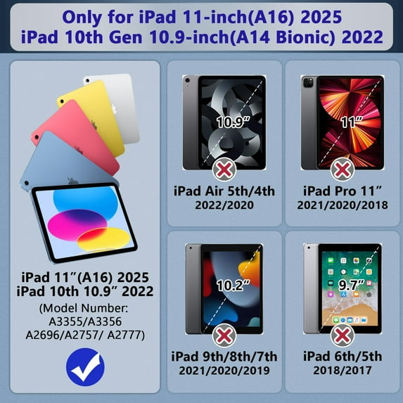 RREGER-Case for iPad 11-inch (A16) 2025 / iPad 10th Generation 2022 10. ...