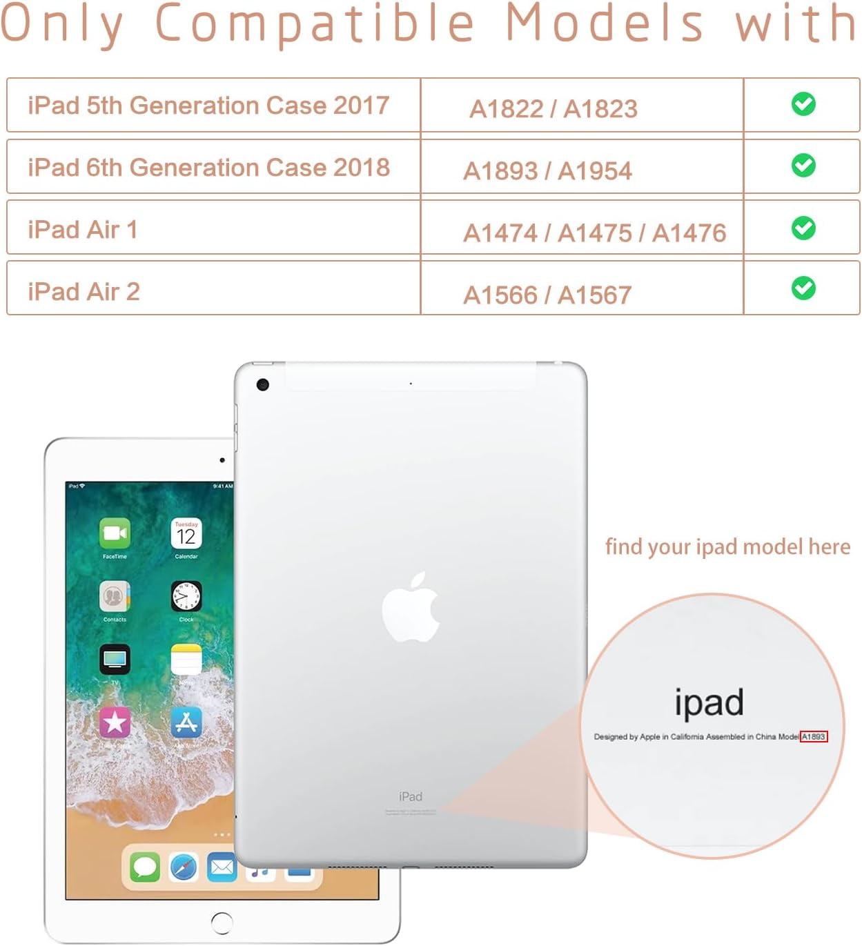 RREGER-Case for iPad 6th/5th Generation (2018/2017) 9.7 Inch, for iPad ...