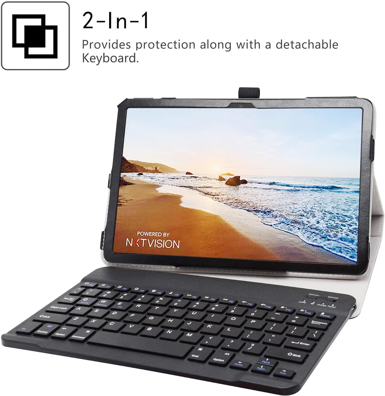 RREGER-Compatible with TCL Tab 10 5G Keyboard Case,Premium Vegan PU ...