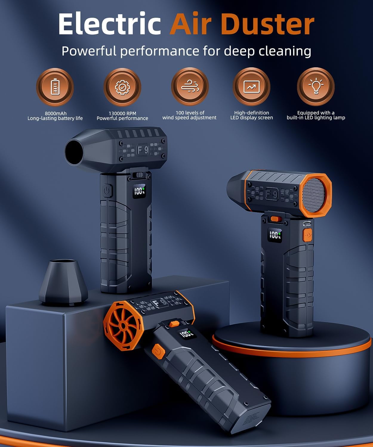 RREGER-Compressed Air Duster - 100 - Gear Adjustable 130,000 RPM ...
