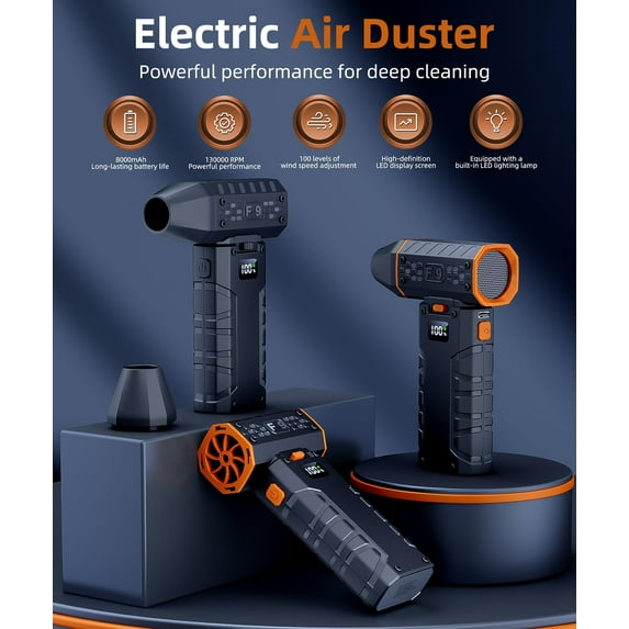 RREGER-Compressed Air Duster - 100 - Gear Adjustable 130,000 RPM ...