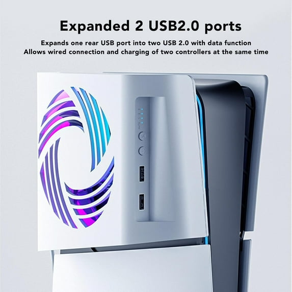 RREGER-Cooling Fan for Slim Digital Disc Edition with RGB Light ...