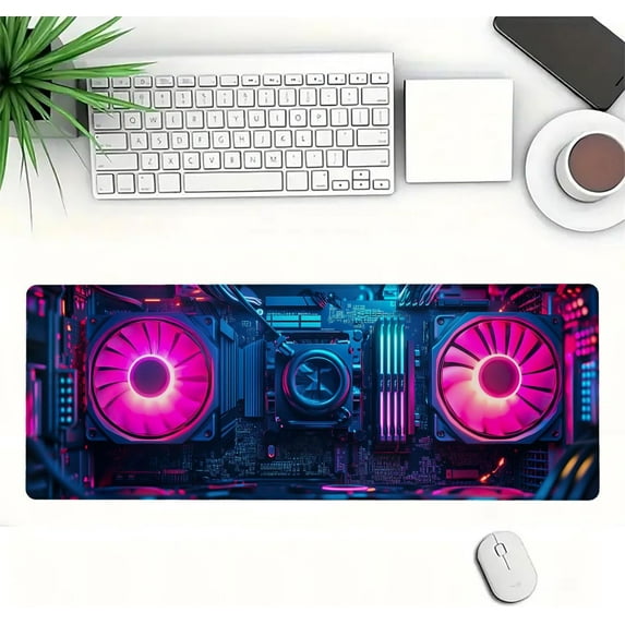 RREGER-Cyberpunk Mouse Pad Neon Technology Exquisite XL Mouse Pad Large ...