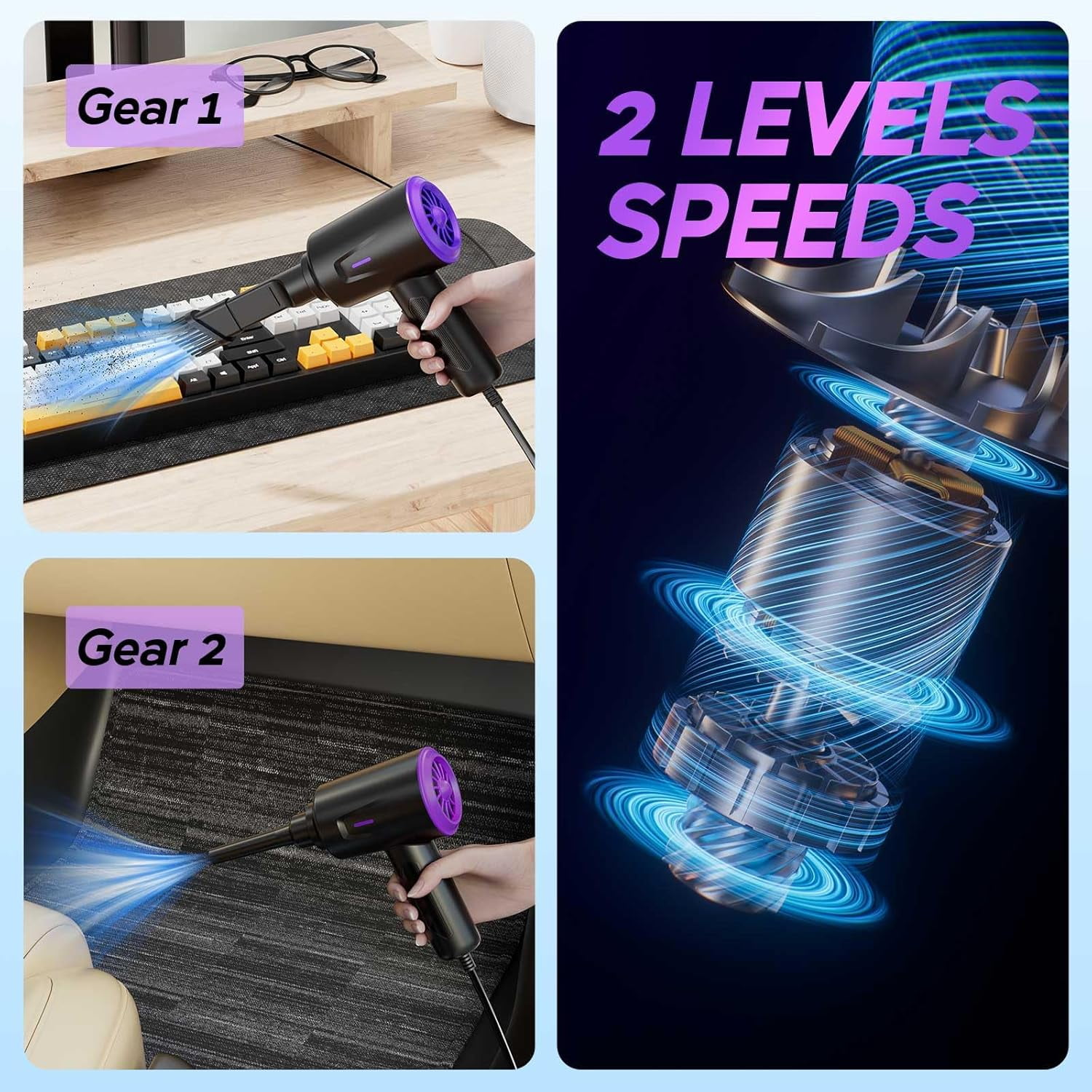 RREGER-Electric Air Duster - Air Blower - Multi-Use Compressed Air ...