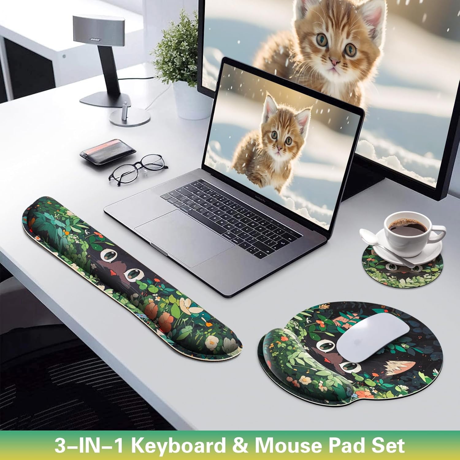 RREGER-Ergonomic Keyboard Wrist Rest, Mouse Pad with Wrist Rest Anime ...