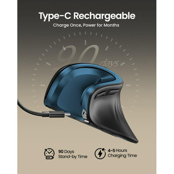 RREGER-Ergonomic Mouse, EM11 NL Wireless Vertical Mouse, Ergo Mouse ...