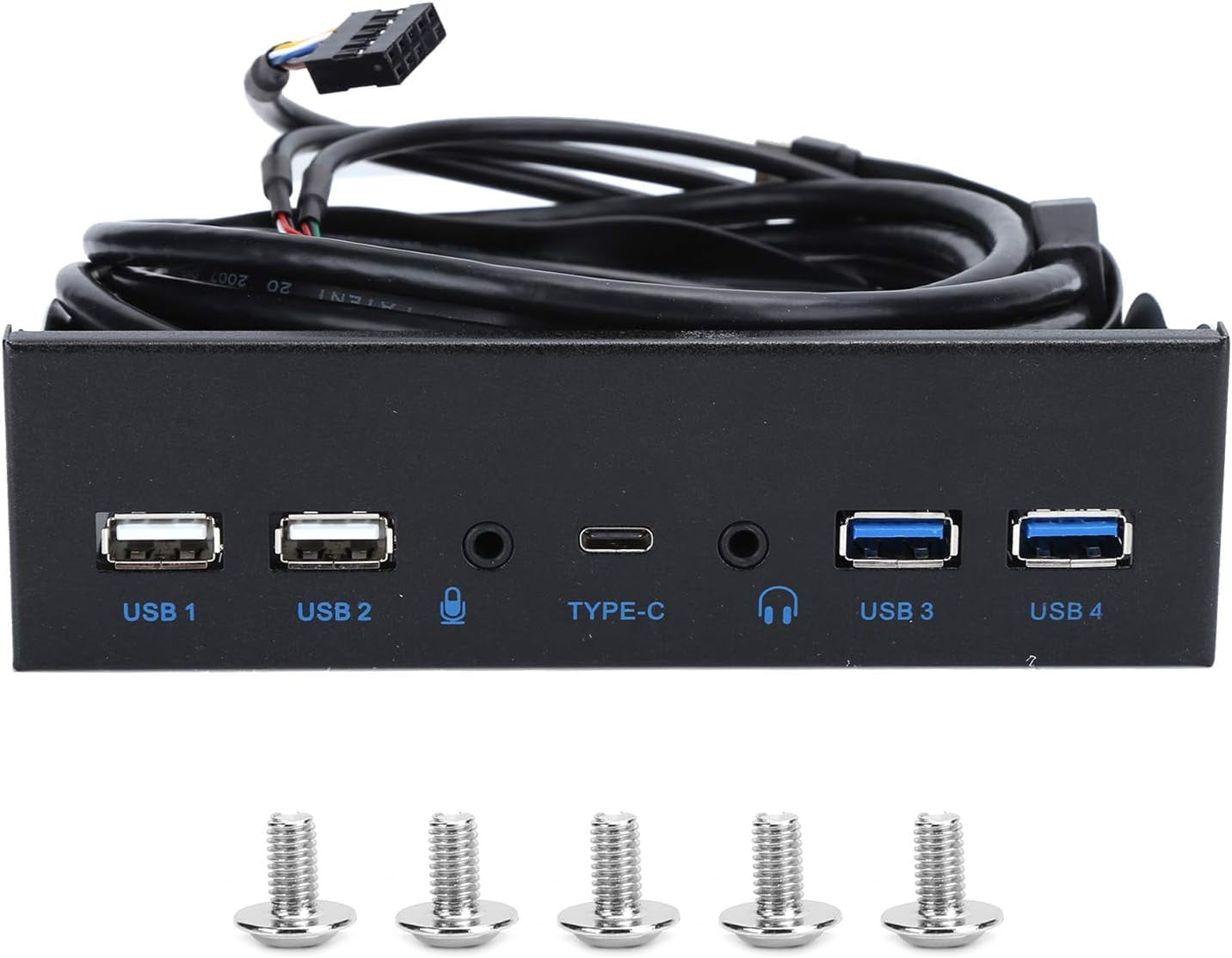RREGER-Extra USB Front Panel, USB Hub with 2-Port USB 3.0/2-Port USB 2. ...