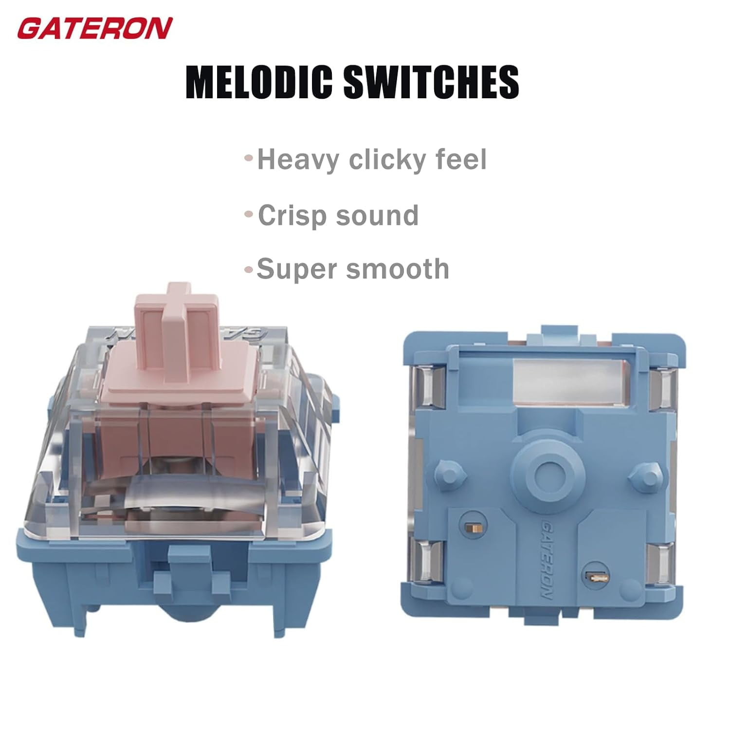 RREGER-GATERON Melodic Switches for MX Mechanical Keyboard, 5-pin 60gf ...
