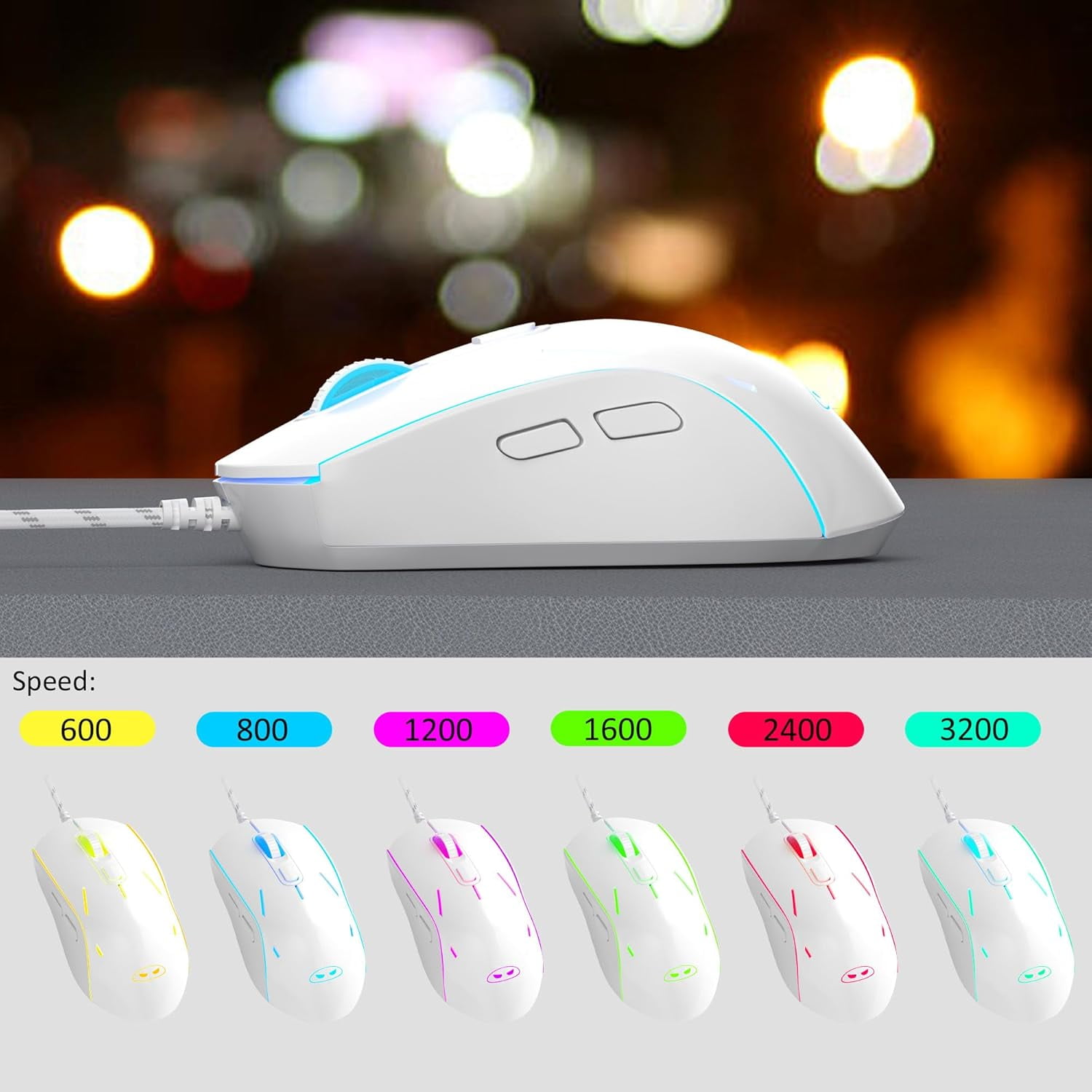 RREGER-GT838 Gaming Keyboard and Mouse Combo, 104 Keys RGB Backlit ...