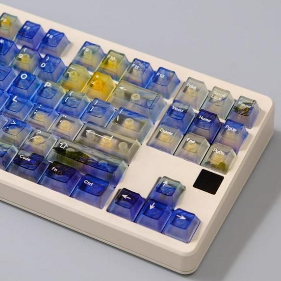 RREGER-Gradient Green Clear Keycaps AI 3D Transfer Cherry Profile ...