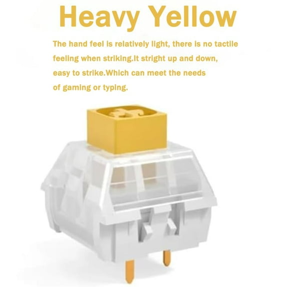 RREGER-Kailh Box Heavy Yellow Switches for DIY Mechanical Keyboard,3 ...