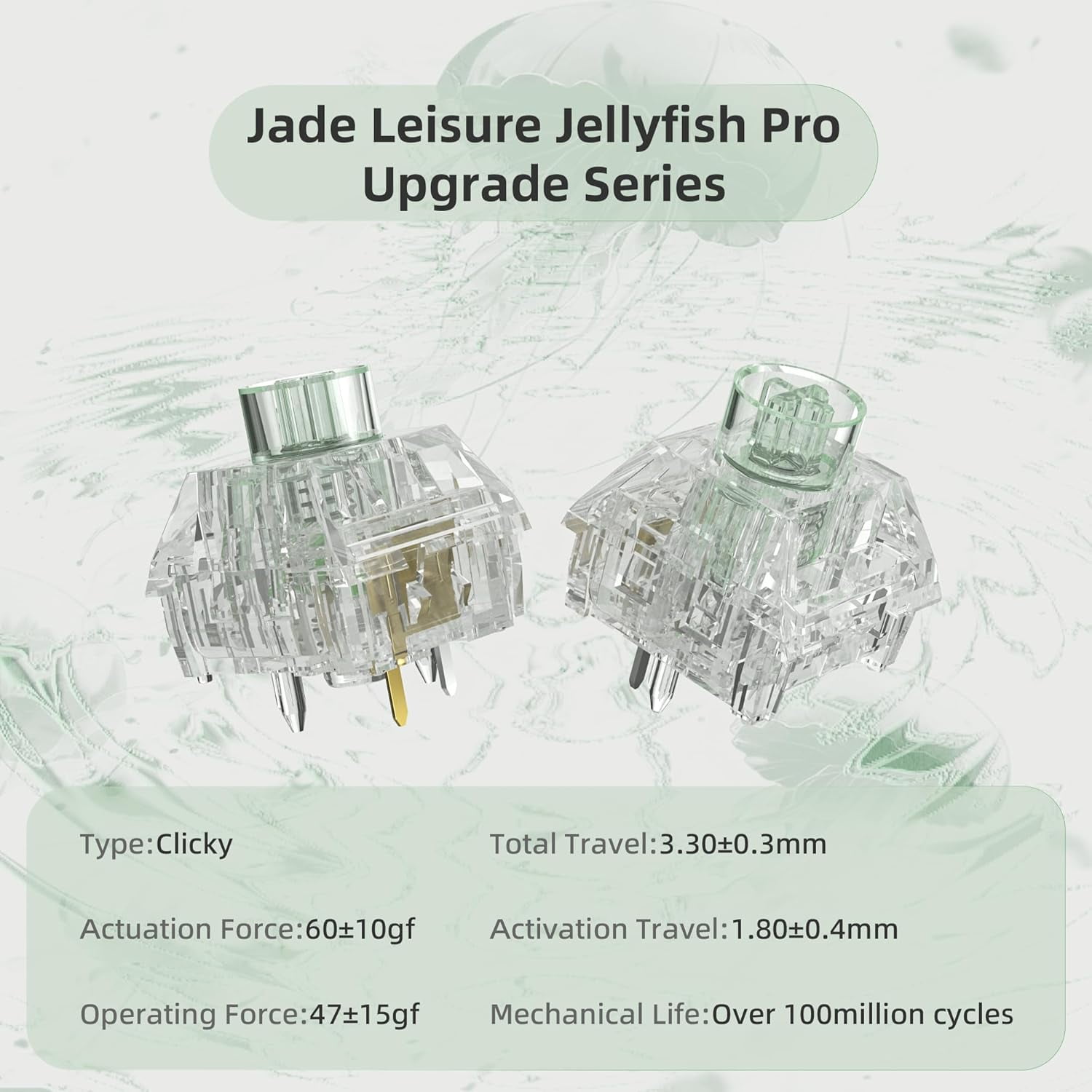 RREGER-Kailh Box Jellyfish PRO Fully Transparent RGB Clicky Linear ...