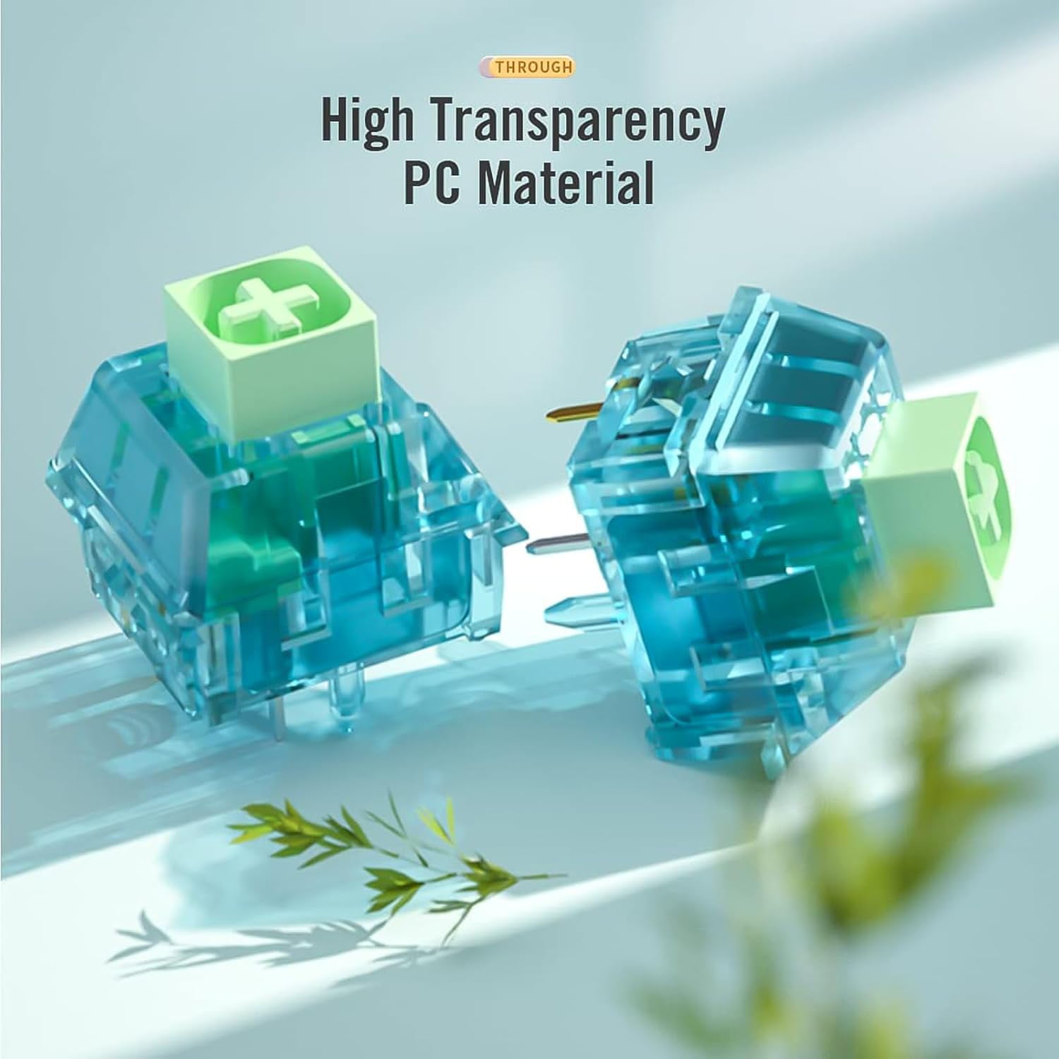 RREGER-Kailh Box Summer Mechanical Keyboard Switches,5-Pin 50gf Clicky ...