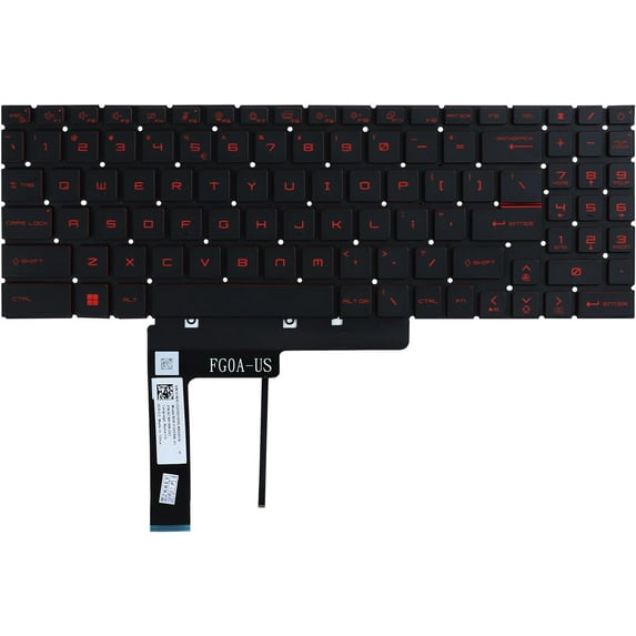 RREGER-Keyboard with Backlit Compatible with MSI Katana GF66 GF76 Pulse ...