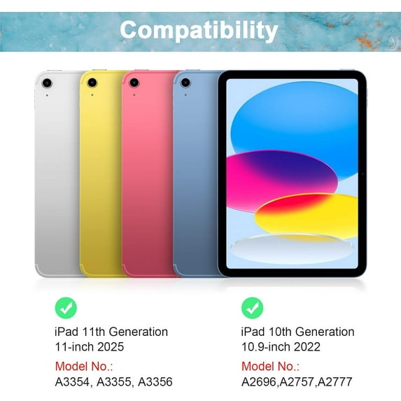 RREGER-Keyboard Case with Mouse for iPad (A16) 11th Gen 2025 /10th Gen ...