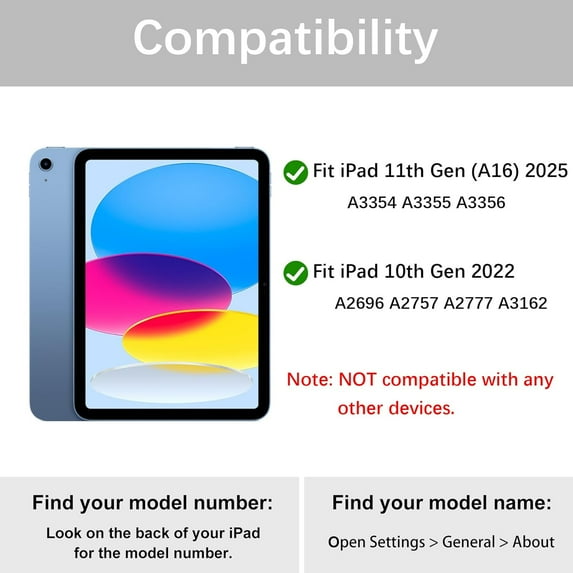 RREGER-Keyboard Case for iPad 11th Generation (A16) 2025, for iPad 10th ...