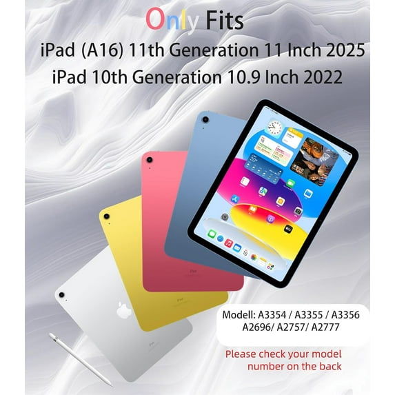 RREGER-Keyboard Case for iPad (A16) 11th Gen 11 inch 2025 & iPad 10th ...