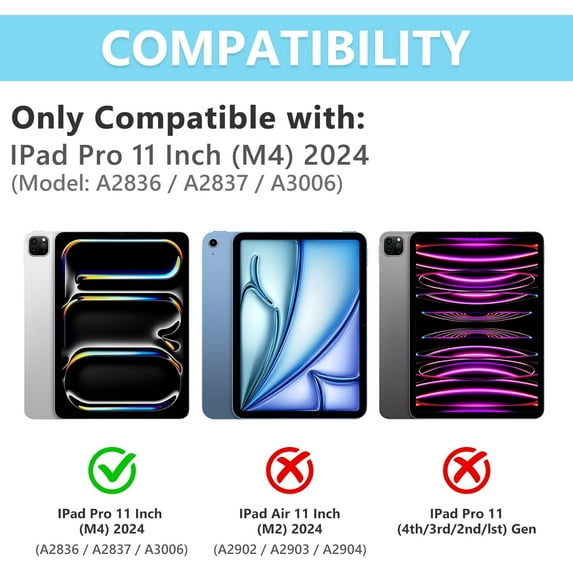 RREGER-Keyboard Case for iPad Pro 11-inch M5/M4(2025/2024)- Detachable ...