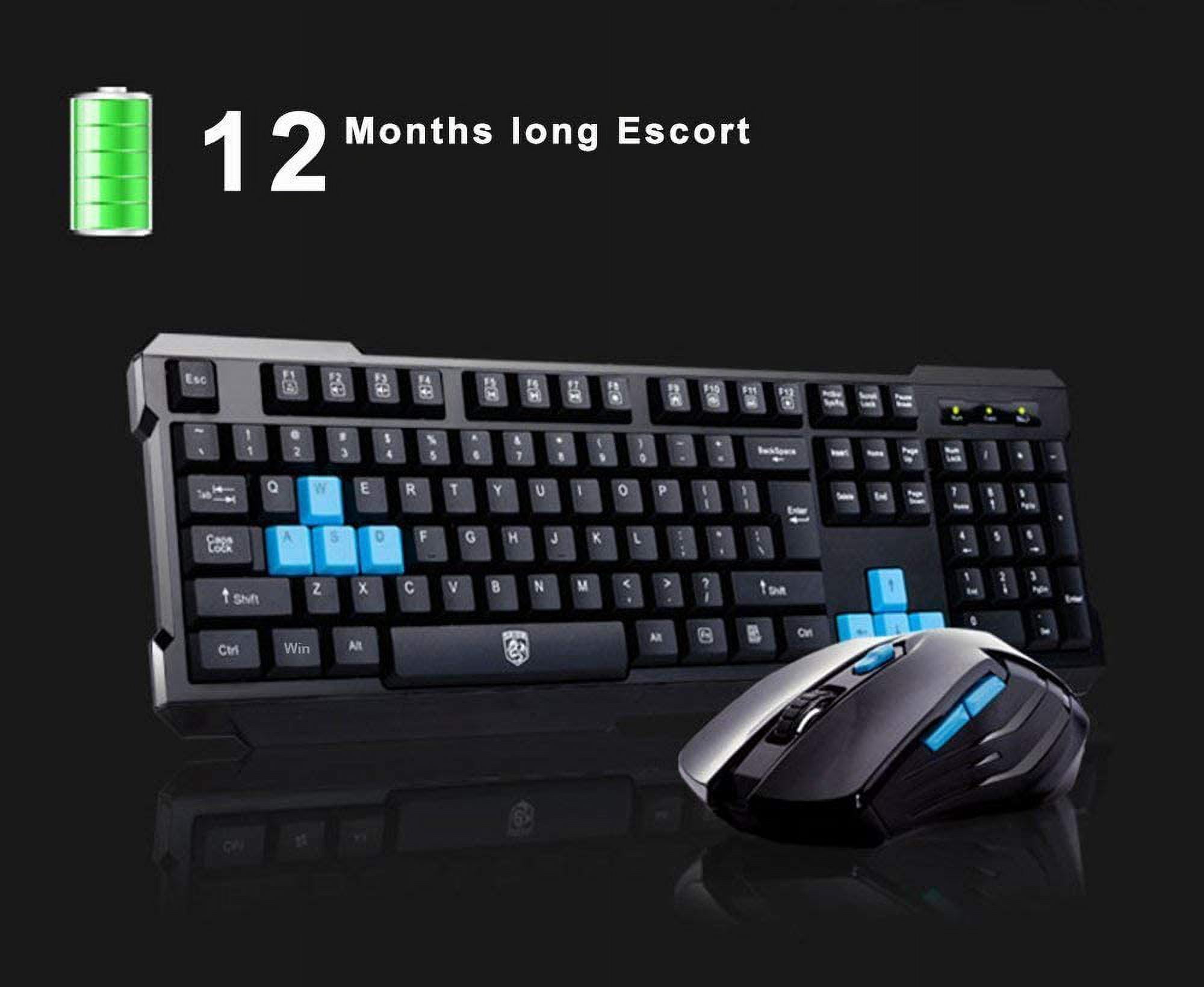 RREGER-Keyboard Mouse Combos, Waterproof Multimedia 2.4GHz Wireless ...