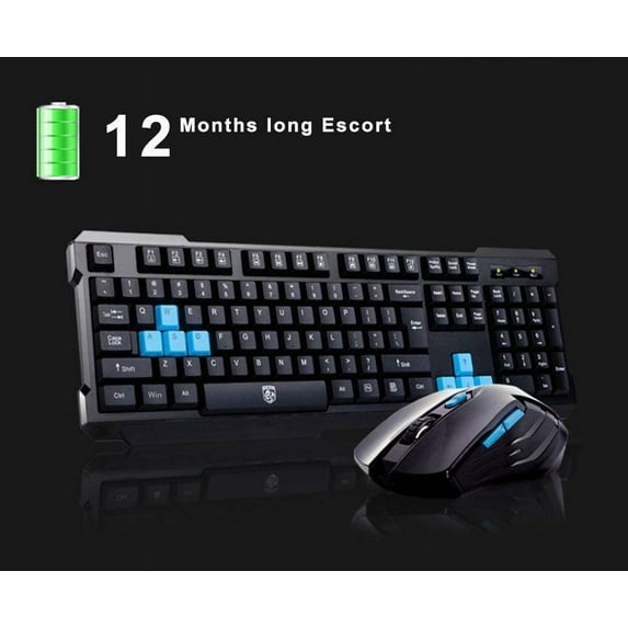RREGER-Keyboard Mouse Combos, Waterproof Multimedia 2.4GHz Wireless ...