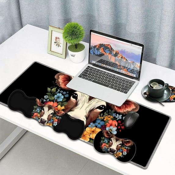 RREGER-Large Gaming Mouse Pad, Keyboard Wrist Rest Pad + Mouse Wrist ...