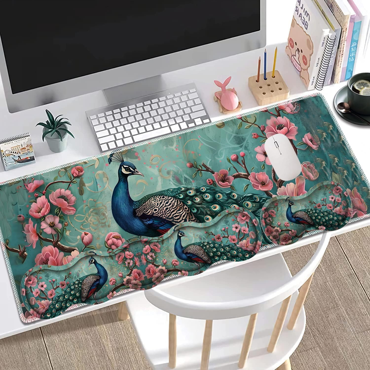RREGER-Large Gaming Mouse Pad + Keyboard Wrist Rest + Wrist Support ...