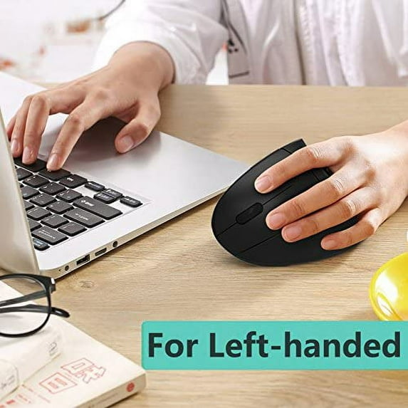 RREGER-Left Handed Mouse, Wireless 2.4 GHz USB Lefty Left Hand ...