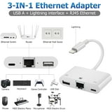 RREGER-Lightning to RJ45 Ethernet Adapter Network Adapter, with Charge ...