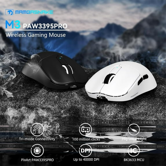 RREGER-M3 Wireless Gaming Mouse, 40K DPI, 39g Lightweight Gaming Mouse ...