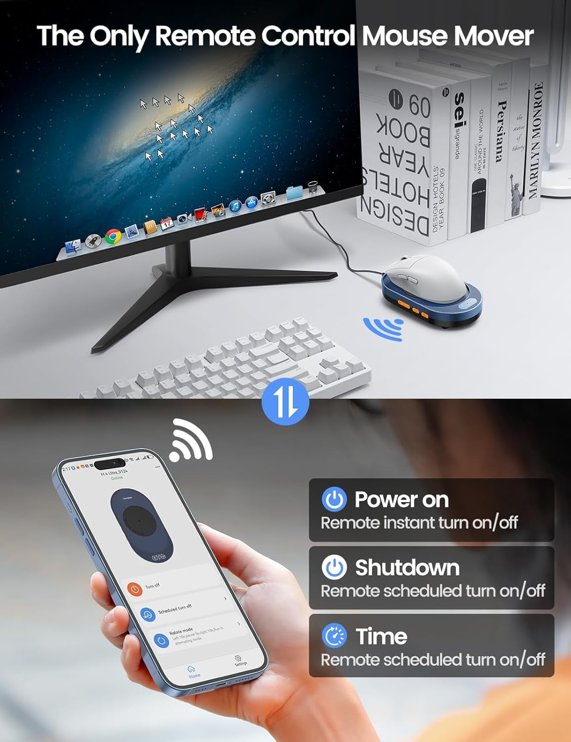 RREGER-M4 Utra Mouse Mover with APP, Undetectable Mouse Jiggler Device ...