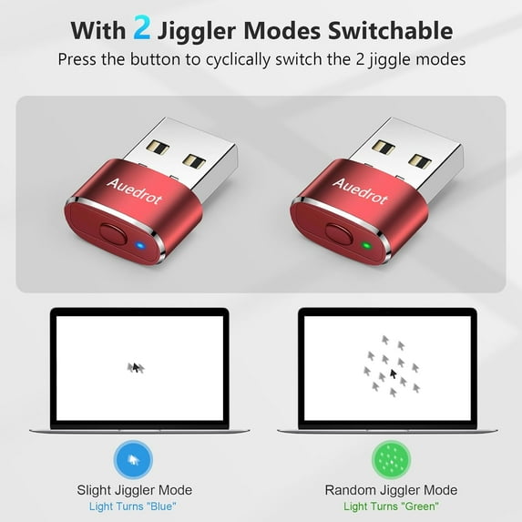 RREGER-Mouse Jiggler Undetectable Metal USB Mouse Mover with Switch ...