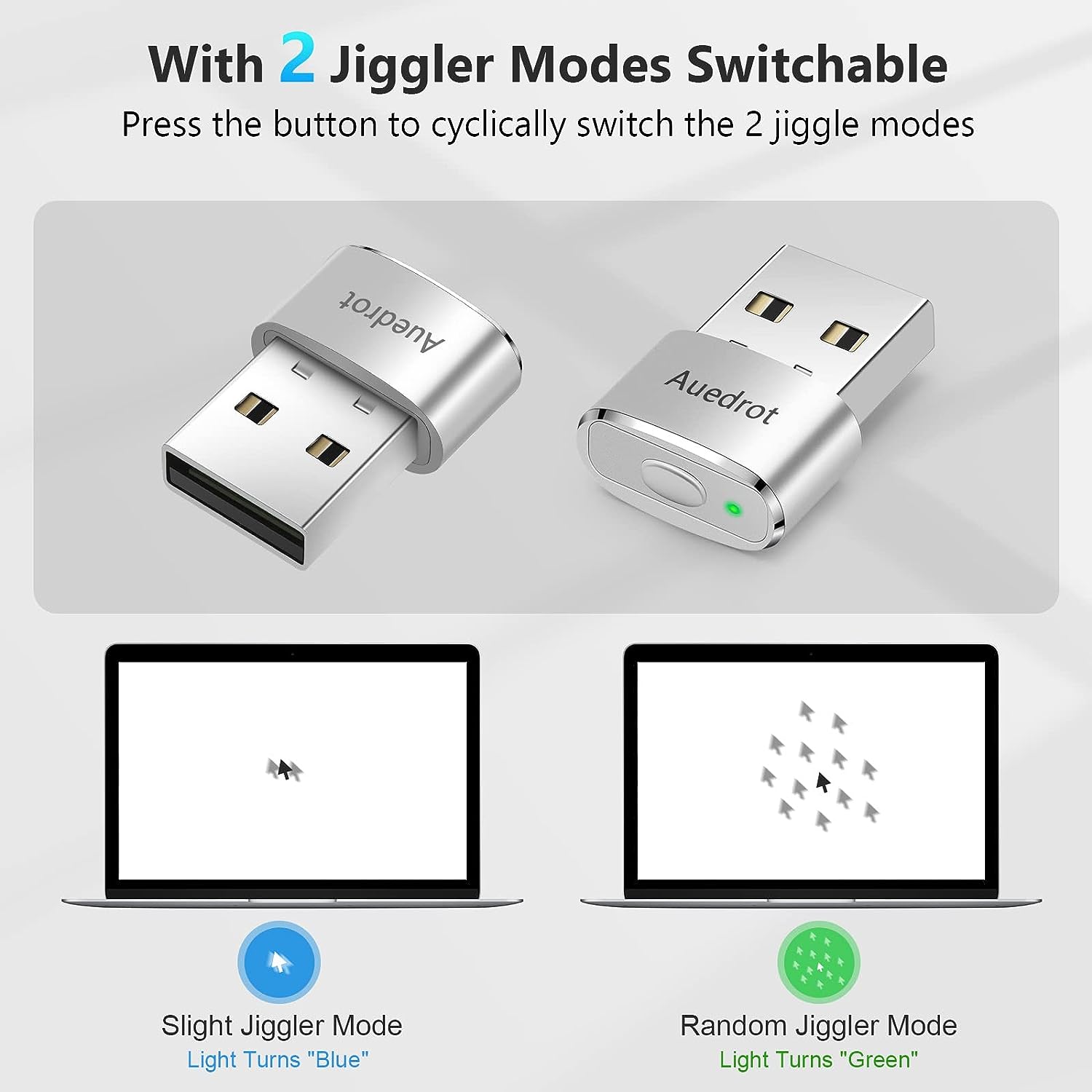 RREGER-Mouse Jiggler Undetectable Metal USB Mouse Mover with Switch ...