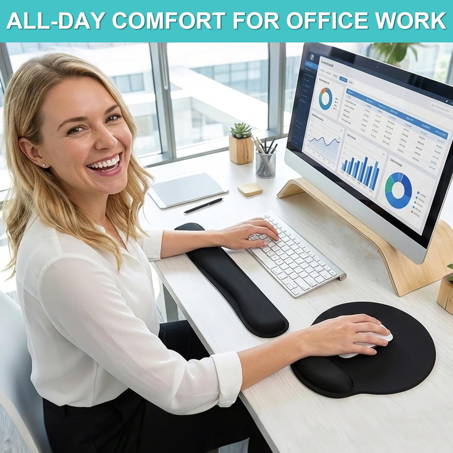 RREGER-Mouse Pad and Keyboard Wrist Rest- Ergonomic Wrist Rest for ...