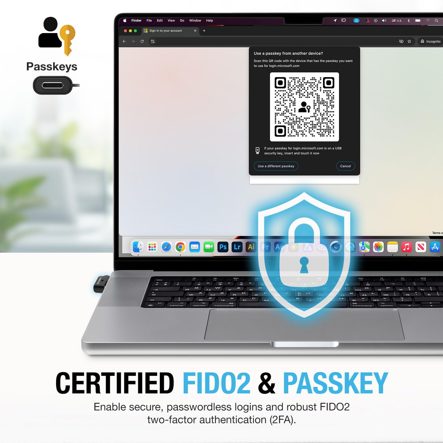 RREGER-Nano-C FIDO2 Security Key Hardware Passkey Device with USB Type ...