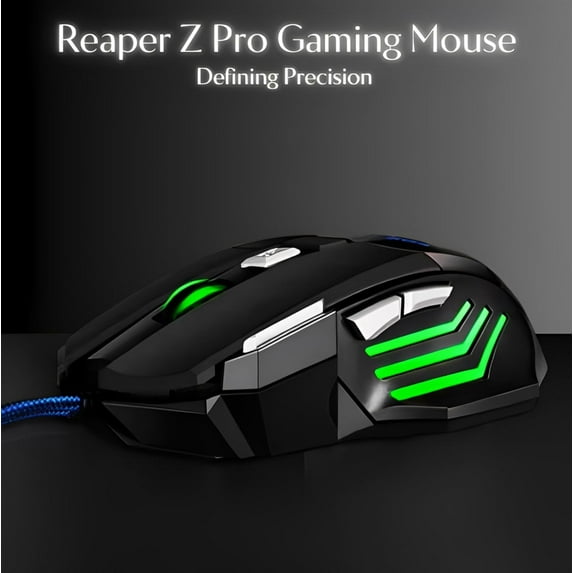RREGER-Nexurion Reaper Z Pro Gaming Mouse - 3600 DPI, 7 Macro Buttons ...