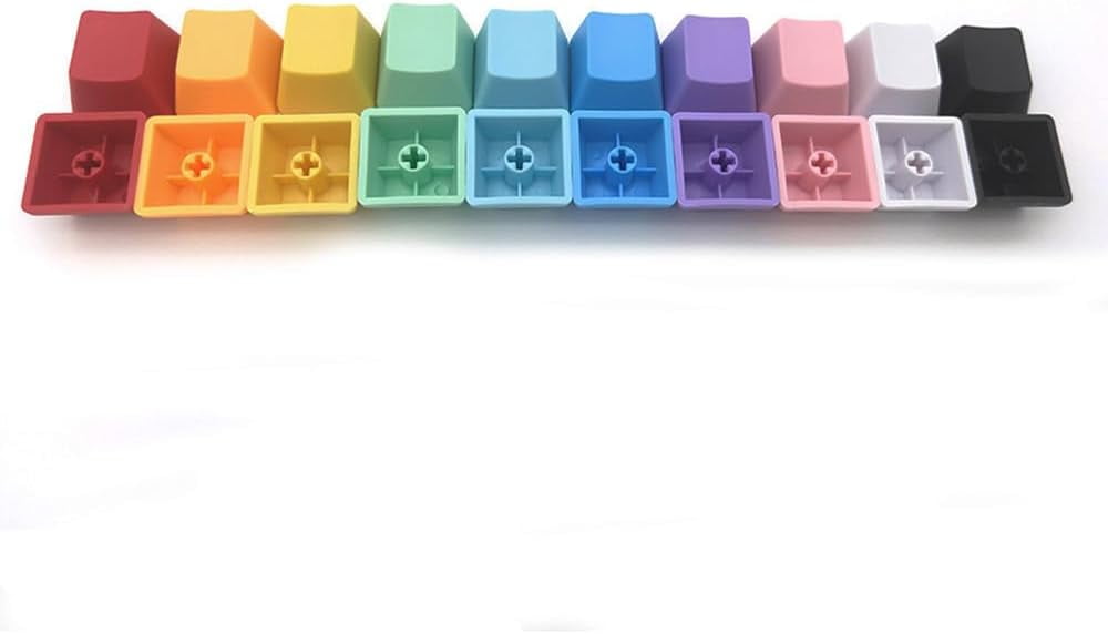 RREGER-OEM Profile Blank Keycaps PBT Rainbow Mixed Colors 1U R4 Keycap ...