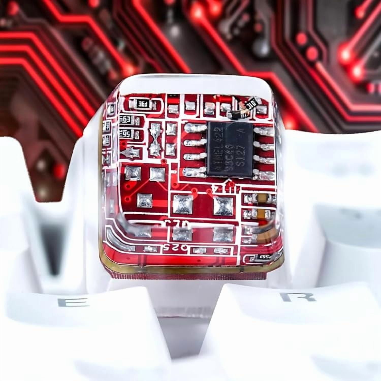 RREGER-Red Circuit Board Artisan Keycap R1 OEM Profile Custom Keycaps ...