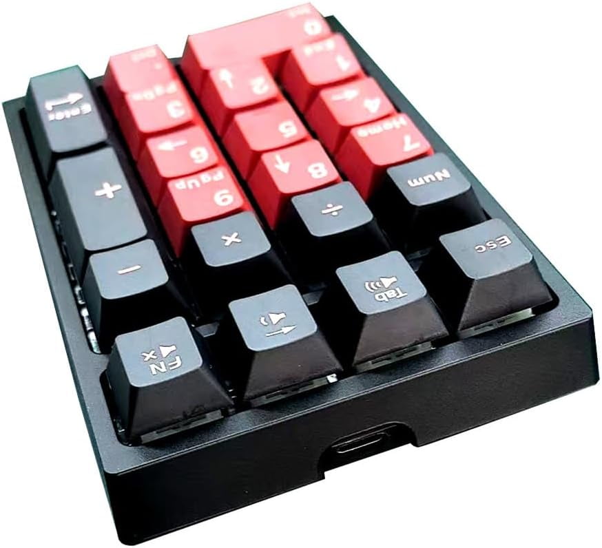 RREGER-TD21 Hot Swap Numpad,21 Keys Mini Numpad Portable Keypad ...