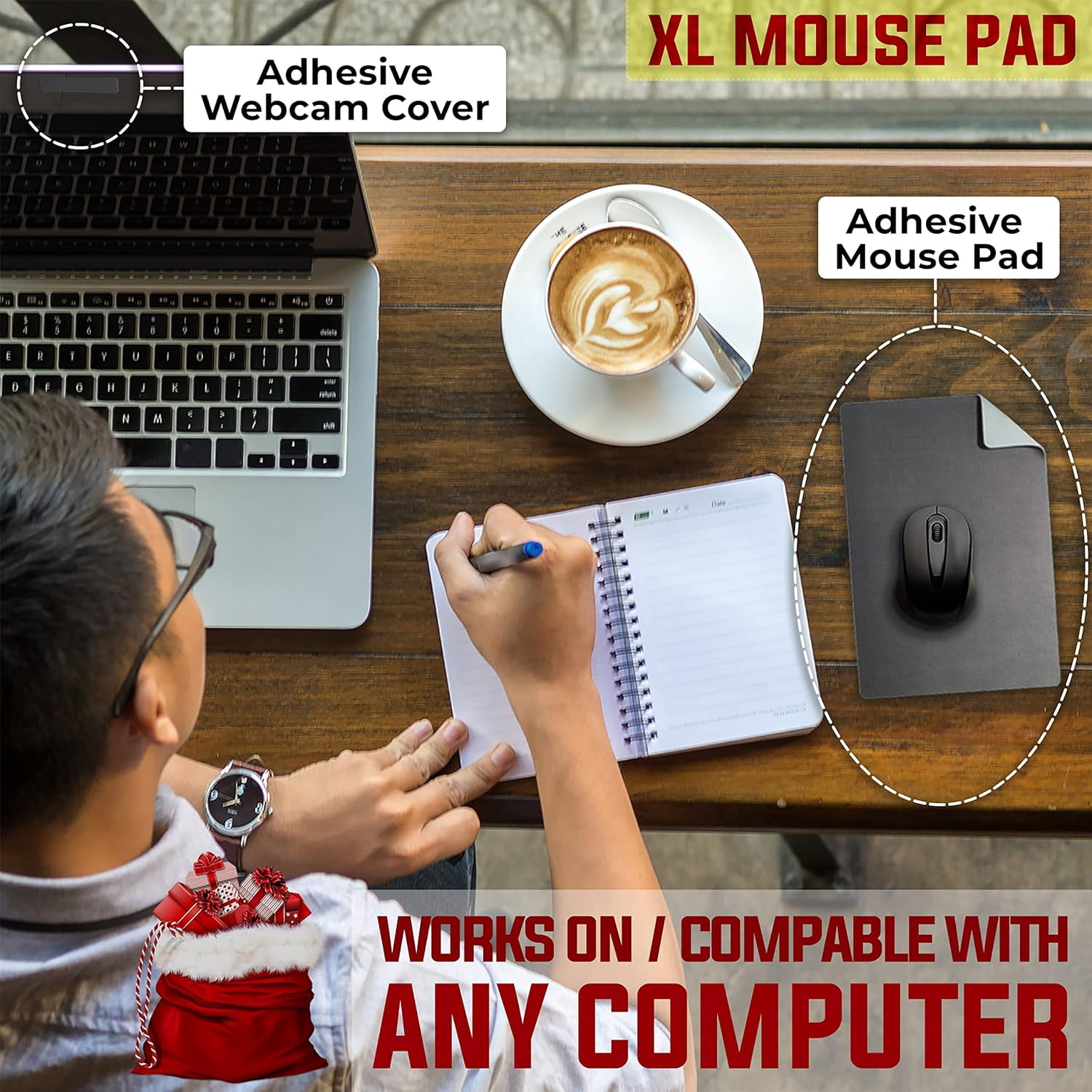 RREGER-Travel Large Mouse Pad - Adhesive Bottom - Peel and Sticks to ...